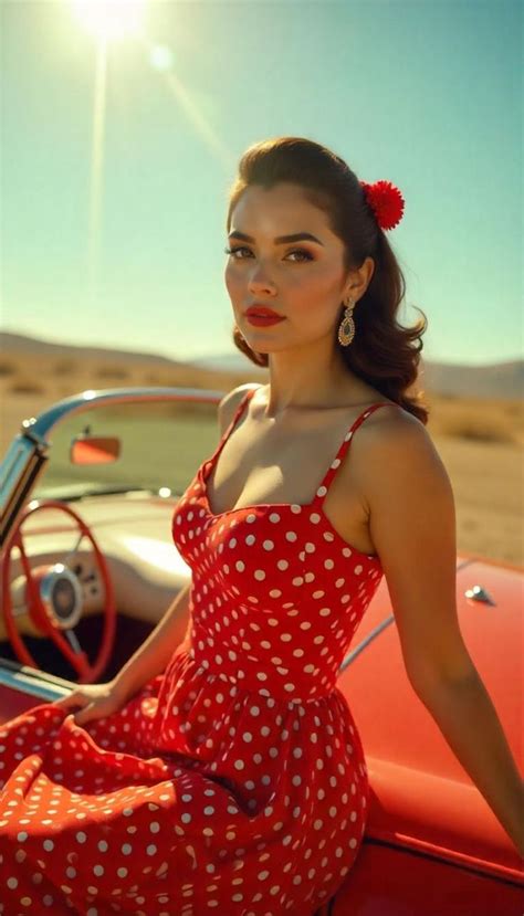 Vintage Cherry Glam 1950s Pin Up Fashion And Retro Aesthetic 50s