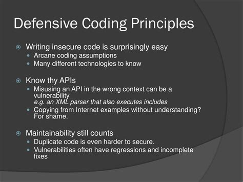 Ppt Defensive Coding Techniques Powerpoint Presentation Free
