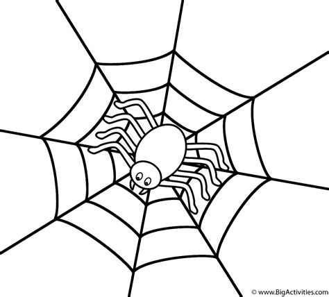 Halloween Spider Web Coloring Pages