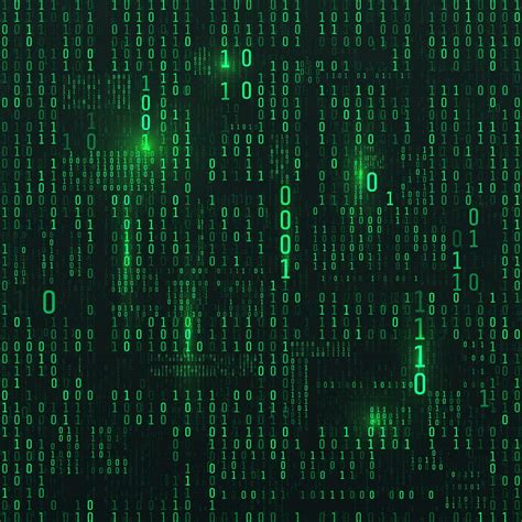 Matrix Of Binary Numbers Sci Fi Background Binary Computer Code