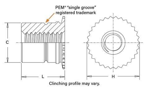 Pem® Type Tmso4™ Self Clinching Micropem® Standoffs For Thin Sheets
