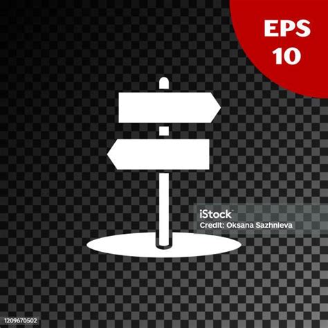 화이트 로드 교통 표지판입니다 투명 한 어두운 배경에 격리 된 표지판 아이콘입니다 포인터 기호입니다 격리 된 거리 정보 기호입니다 방향 기호입니다 벡터 일러스트레이션 0명에