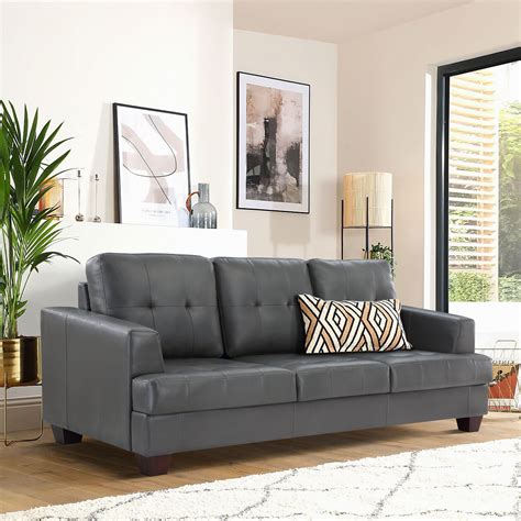 Latitude Run® Srouder 885 Tufted Vegan Leather Sofa Wayfair Canada