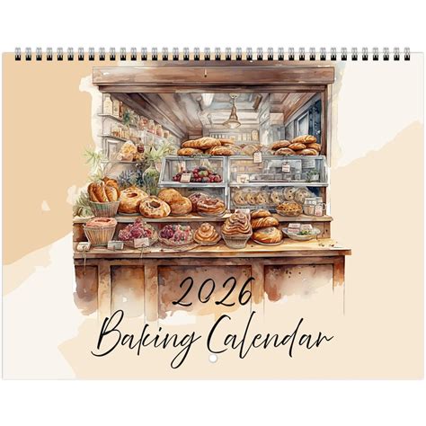 2026 Baking Calendar T For Bakers Foodie 2026 Wall Calendar With