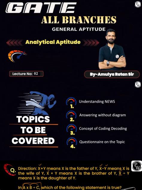 analytical aptitude 02 class notes by amulya ratan sir pdf