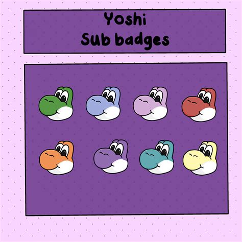 Yoshi Sub Badges — Weasyl