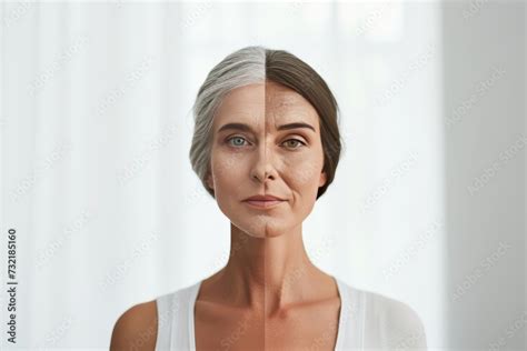 Aging Thermage Skin Tightening Comparison Young To Old Woman Shine Less Wrinkles Ultrasound