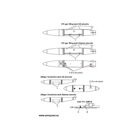 Acd 72004 F 16 Stencils For Fuel Tanks
