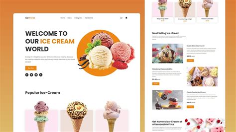 How To Create A Delicious And Responsive Ice Cream Website Using Html