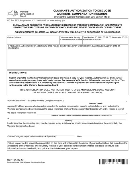 Form Oc 110a Fill Out Sign Online And Download Fillable Pdf New