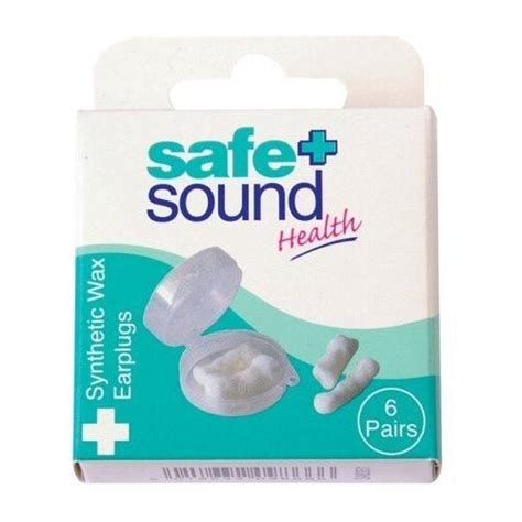 Safe And Sound Wax Ear Plugs 6 Pairs Per Pack On Onbuy