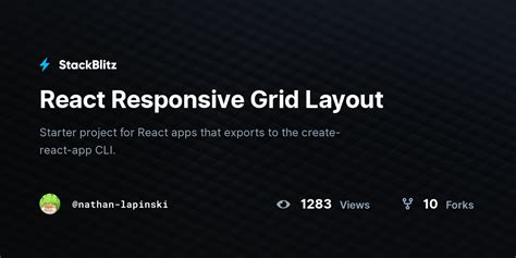React Responsive Grid Layout Stackblitz