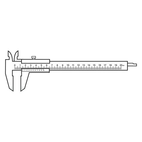 Vernier Caliper Manual Scale Vector Graphic
