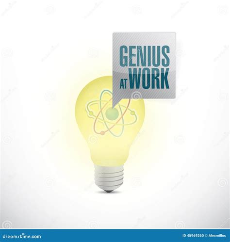 Genius At Work And Light Bulb Royalty Free Cartoon