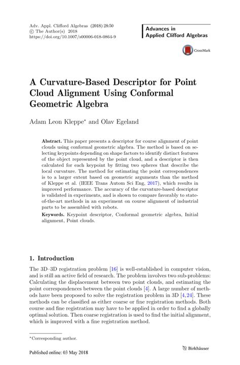Pdf A Curvature Based Descriptor For Point Cloud Alignment Using