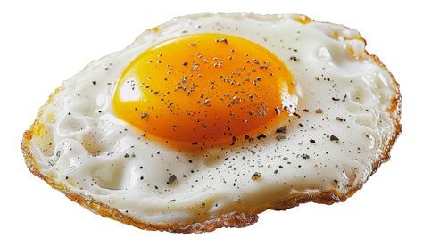 Perfectly Fried Sunny Side Up Egg With Crispy Edges Cut Out Stock