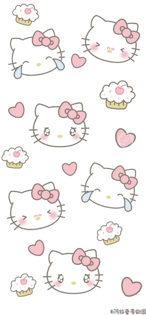 ปักพินโดย Alisa1991 ใน Hello Kitty Wpp วอลล์เปเปอร์การ์ตูน วอลเปเปอร์น่ารัก โปสเตอร์วินเทจ