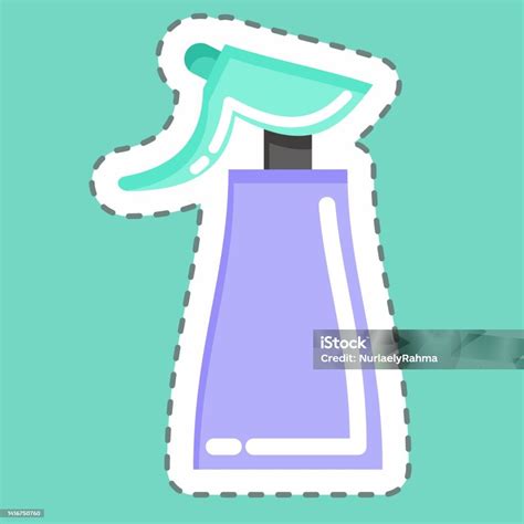 Autocollant Ligne Coupe Spray Convient Pour Le Symbole Barbershop Conception Simple Modifiable