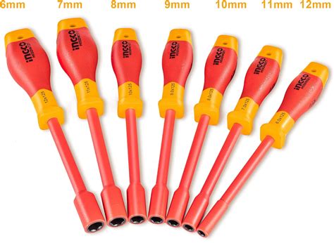 Ingco 7pcs Insulated Nut Screwdriver Set Vde Insulated Nut Driver