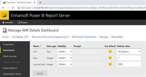 How To Set The Default Report Parameters For A Configmgr Report