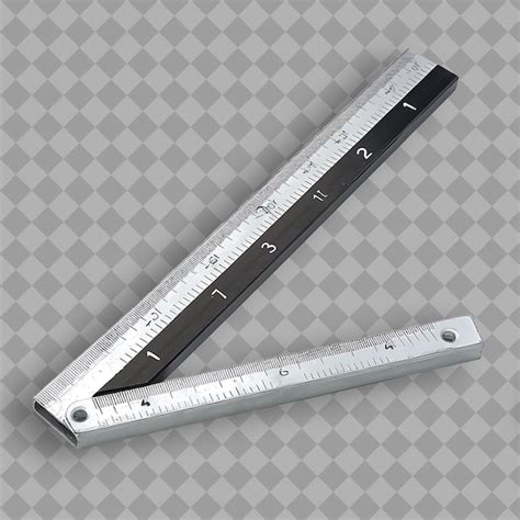 Premium Psd Measuring Square With Aluminum Body And Black Markings A Too Png Tool On Clean