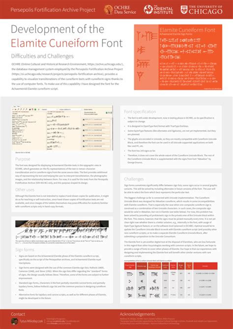Pdf Development Of The Elamite Cuneiform Font Difficulties And