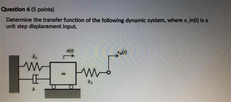Solved Question Points Determine The Transfer Function Chegg Com