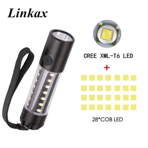 Newest Cree Xml T6 Xpe Cob Led Mini Pocket Flashlight Work Light
