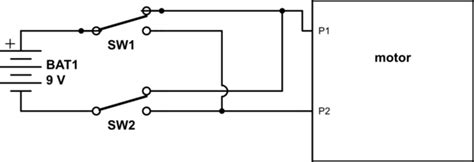digital logic motor polarity reversing circuit using just spdt