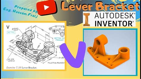 Autodesk Inventor V Lever Bracket Modeling Tutorial اوتوديسك انفنتور