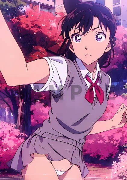 名探偵コナン 毛利蘭 制服 同人 ポスター アニメ A4 美少女 パンチラ 制服 下着 高品質印刷 イラストアート 格闘 パンチ 0623