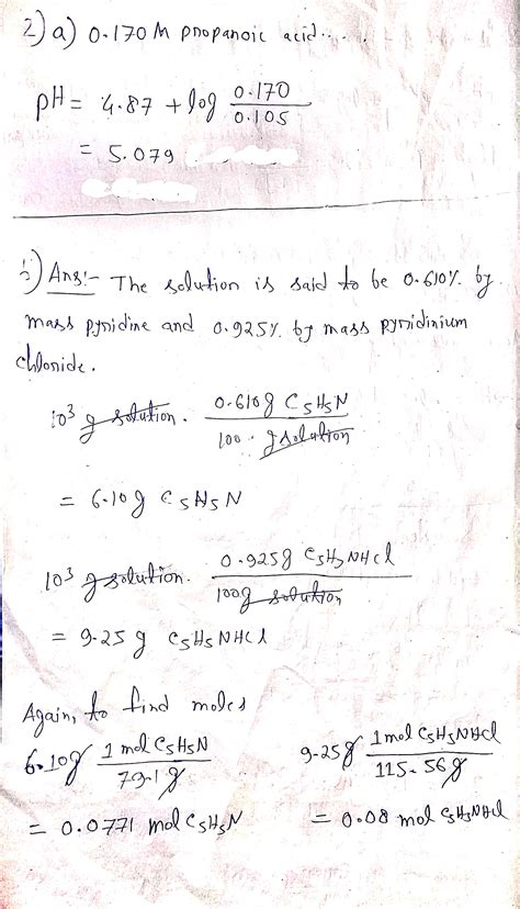 [solved] 1 Use The Henderson Hasselbalch Equation To Calculate The Ph Of Course Hero