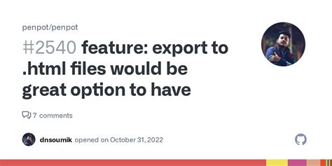 Feature Export To Html Files Would Be Great Option To Have Issue Penpot Penpot Github
