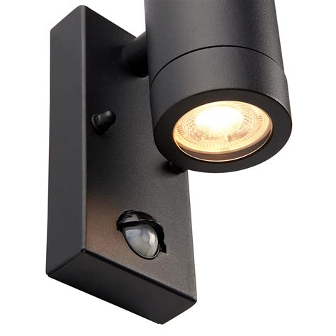 Odyssey Pir 2lt Wall Ip65 Satin Black