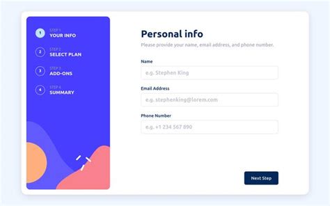 Frontend Mentor Multi Step Form Using React And Nextjs Coding Challenge Solution