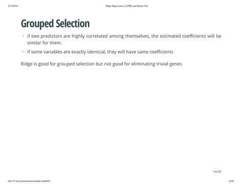 Ridge Regression Lasso And Elastic Net Pdf