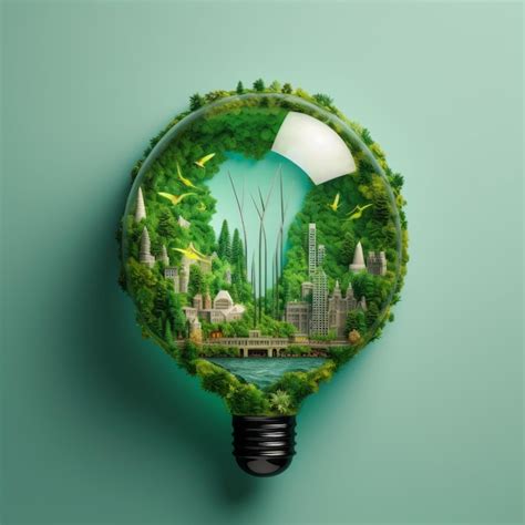 Conservación De Energía Innovadora Que Revela El Arte De Las Ciudades Sostenibles En 8k Uhd