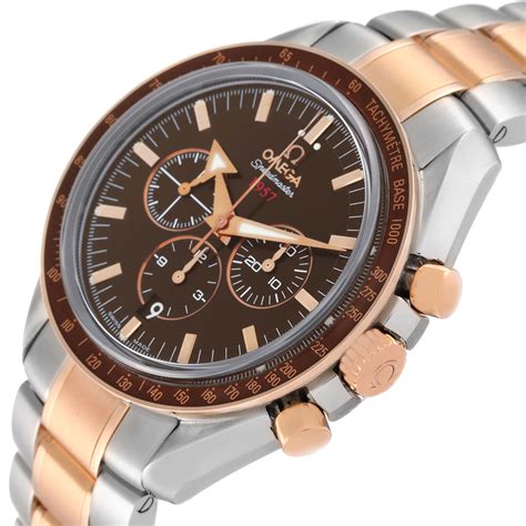 Omega Speedmaster Steel Rose Gold Mens Watch 321 90 42 50 13 001 Box
