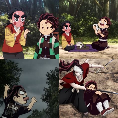 Basically Tanjiro In The Latest Episode He Was Fighting For His Life Lol R Kimetsunoyaiba