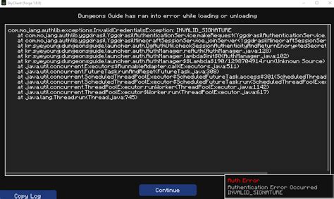 Invalid Signature · Issue 386 · Dungeons Guideskyblock Dungeons Guide