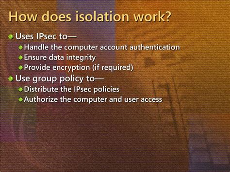 ppt domain and server isolation using ipsec powerpoint presentation