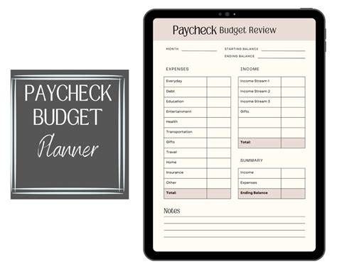 Paycheck Budget Planner Printable Pdf Budget By Paycheck Financial