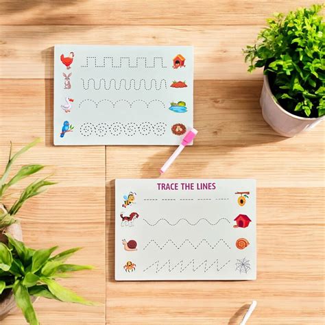 Pattern And Alphabet Number Wipe And Clean Tracing Board Winkslab