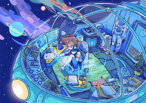 Port Portzzz Original Commentary Request Highres Procreate Medium 1girl Absurdly