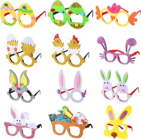 Hungdao 12 Pcs Felt Easter Glasses Easter Egg India Ubuy