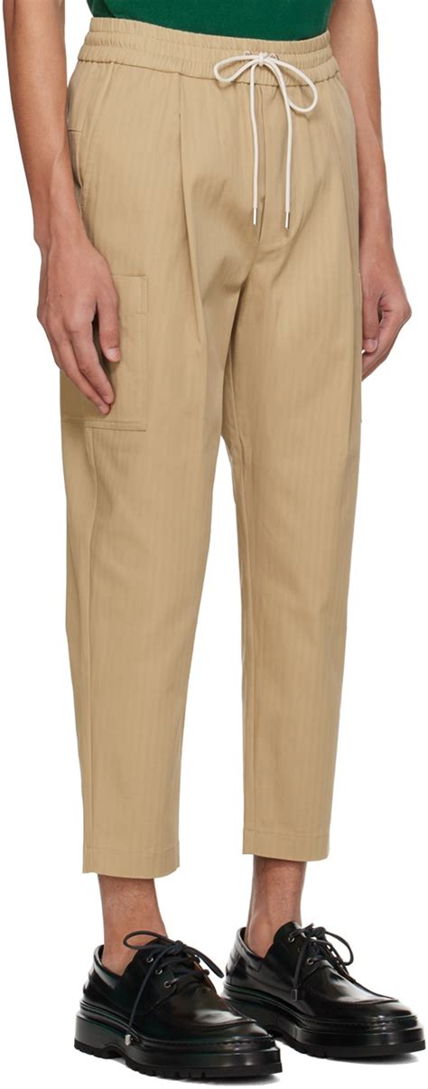 Drôle De Monsieur Beige Le Pantalon Cropped Cargo Trousers Drôle De