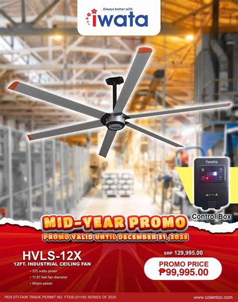 Iwata Hvls Ceiling Fan Jc Gorospe Quezon City