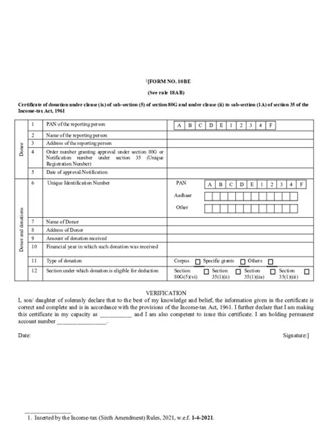 Fillable Online Understanding Form 10bd On Statement Of Donation And