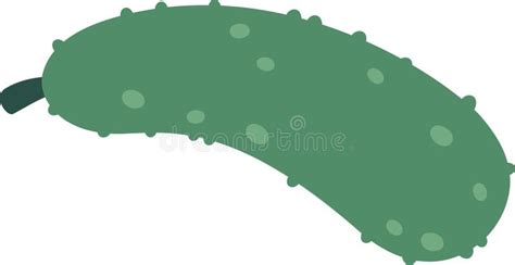 Single Pickle Lying Horizontally With Small Bumps On Its Skin And A Small Dark Green Stem