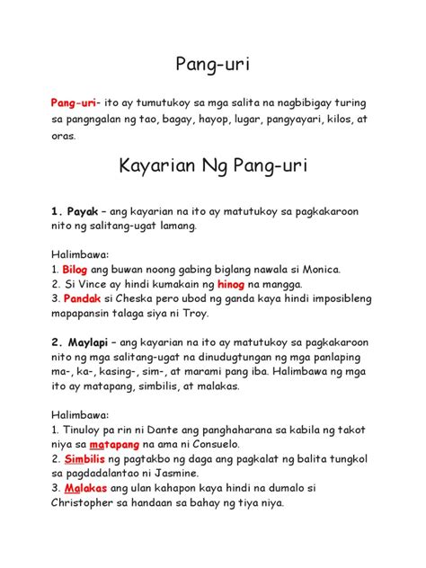 Kayarian Ng Pang Uri Pdf